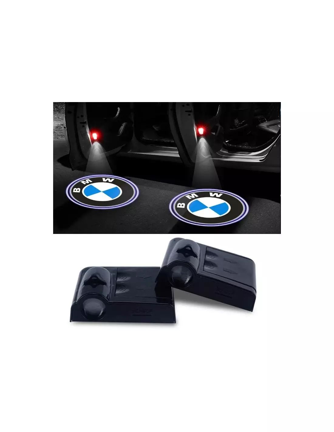 BMW IX LED Door Logo Projector with Battery, No Holes, No Connections ...
