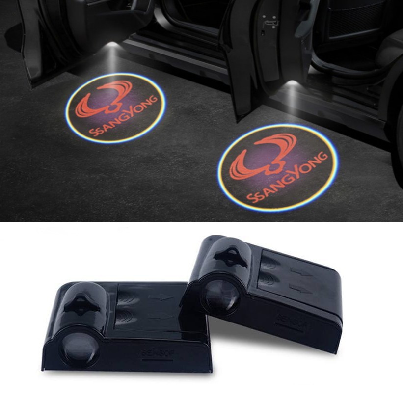 Proiettore Logo LED SSANGYONG REXTON II per Portiera con Batteria no ...