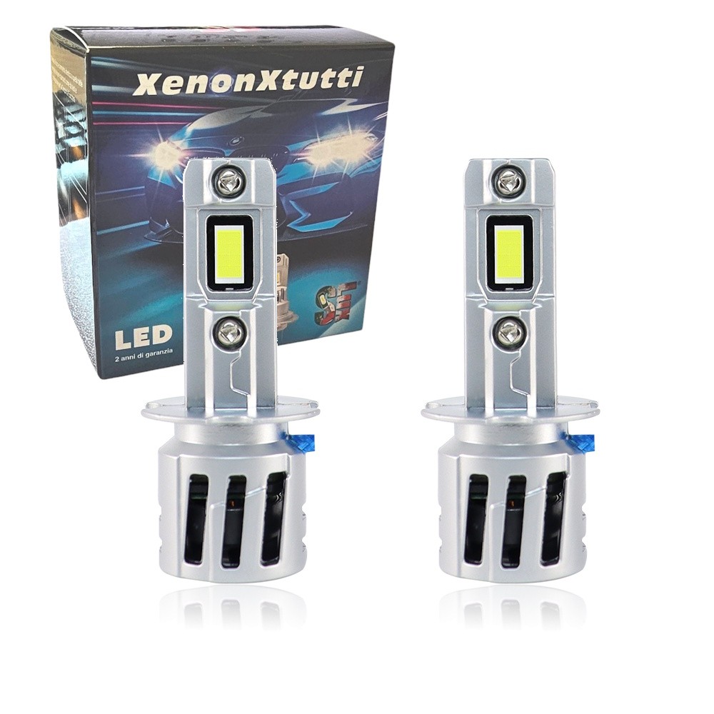 Lampade LED H3 STRONG LIGHT Kit 12v 6000K 70W Reale Mini Super Luminoso ...
