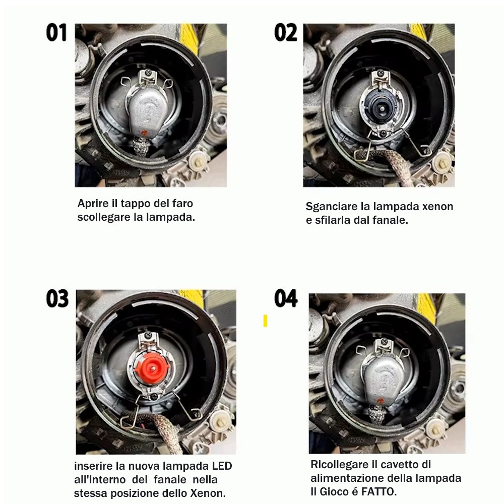 D2S LED Bulbs Direct Replacement 6000k All In One Plug & Play Size as ...