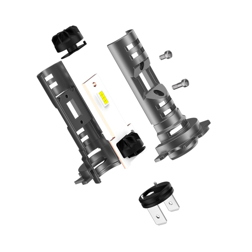 Lampade Led H7 35W DOPPIA VENTOLA 6000K Canbus Stessa Misura Originale